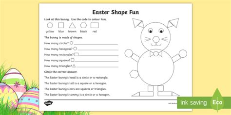 Easter Shape Fun Activity Teacher Made
