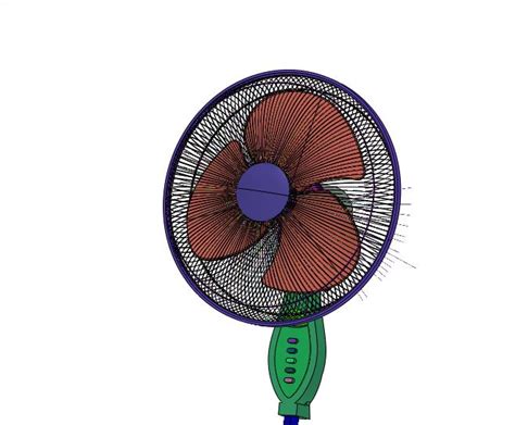 18寸立式家用落地三合一风扇 STEP 模型图纸下载 懒石网