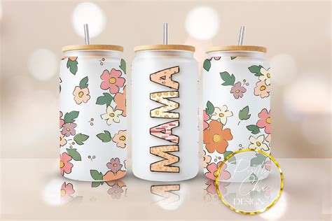 Mama Libbey Can Wrap Uvdtf Cup Wrap Png Graphic By Positivechic