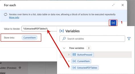 extract tables from a pdf using power automate desktop
