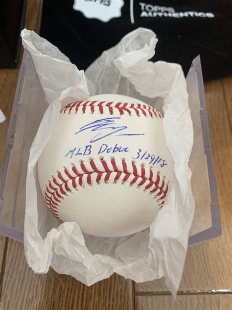 未使用貴重大谷翔平 ルーキー年 直筆サインボール MLB Debut 3 29 18インスク入り 検 ダルビッシュイチロー山本由伸