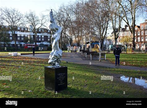 Man Admiring The Sculpture Dedicated To Mary Wollstonecraft By Maggi