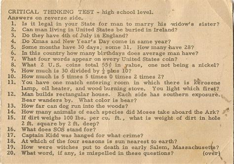 TransylvanianDutch Wordless Wednesday Critical Thinking Test