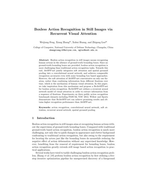 Pdf Boxless Action Recognition In Still Images Via Recurrent Visual Attention