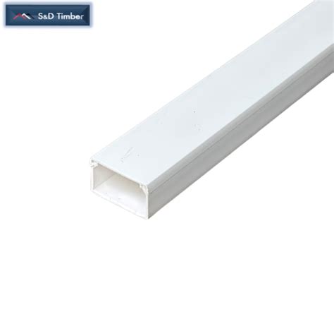 40 X 25mm White Pvc Cable Trunking 3m Sandd Timber