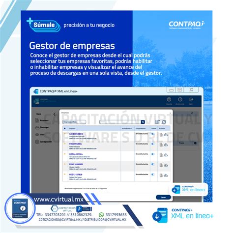 Capacitación Virtual y Software Comienza a trabajar con CONTPAQi XML