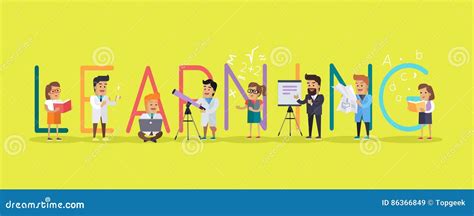 Learning Banner Educational Concept Laboratory Stock Vector Illustration Of Education Gene