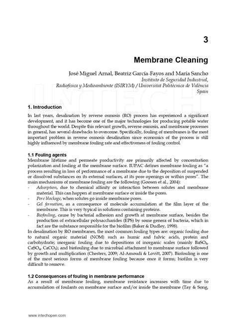 Membrane Cleaning Aquaenergy Expo Knowledge Hub
