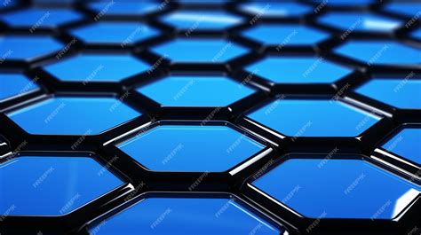 Premium Ai Image Seamless Hexagonal Pattern Reflecting The Sky A