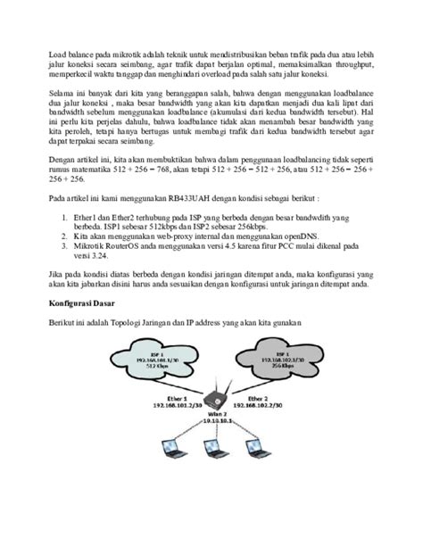 Doc Cara Load Balance Menggunakan Metode Pcc