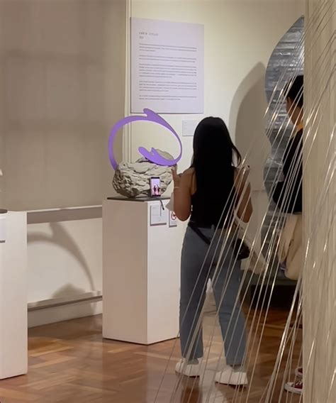 National Museum Art Exhibit Used As Phone Stand For Tiktok