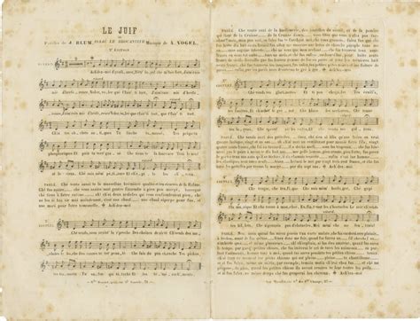 The Jew Or Isaac The Peddler Antisemitic Song And Musical Notes