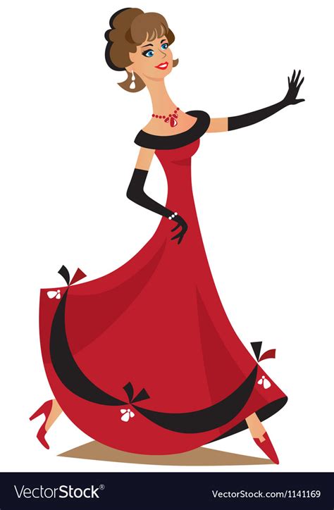 Dancing Lady Royalty Free Vector Image Vectorstock