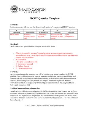 Solved Pressure Ulcers Develop A PICOT Question Using Your Approved Research And Evidence