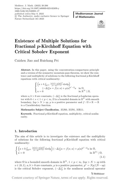 Existence Of Multiple Solutions For Fractional P Kirchhoff Equation