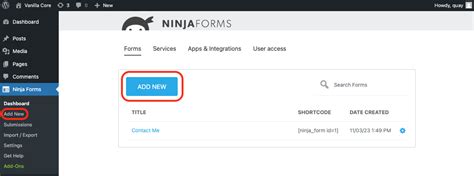 How To Create A New Wordpress Form Ninja Forms Guide