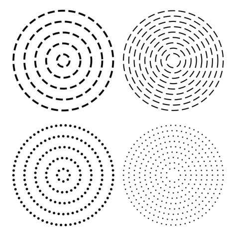 Dashed Concentric Circle Icon Vector 40281840 Vector Art At Vecteezy