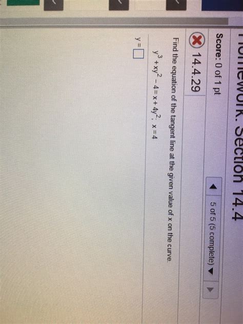 Solved Find The Equation Of The Tangent Line At The Given