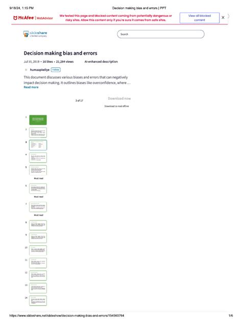 Biases And Errors In Decision Making Pdf