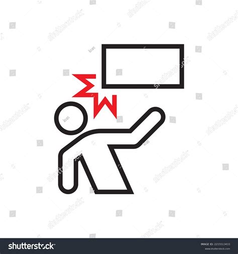 Mind Your Head Warning Caution Icon Stock Vector Royalty Free