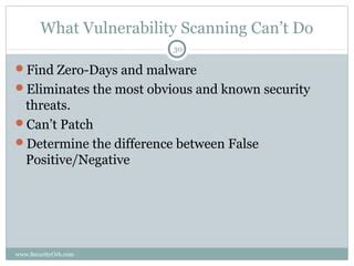 The Security Vulnerability Assessment Process Best Practices PPT
