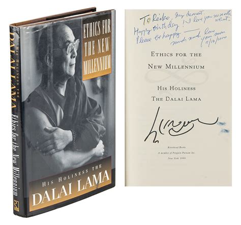 Dalai Lama Signed Book Rr Auction