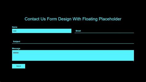 Bootstrap Contact Us Form Design With Floating Placeholder Responsive