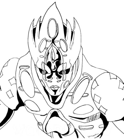 Gold Experience Requiem From Jojos Bizarre Adventure Coloring Pages