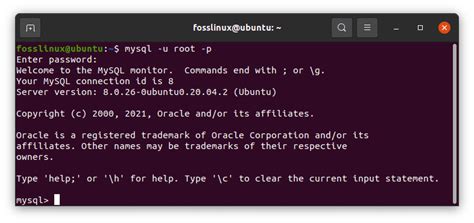 How To Set Up And Login As Root User In Mysql Foss Linux