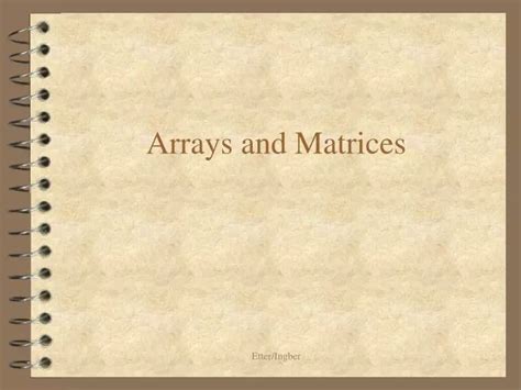 Ppt Arrays And Matrices Powerpoint Presentation Free Download Id6987837