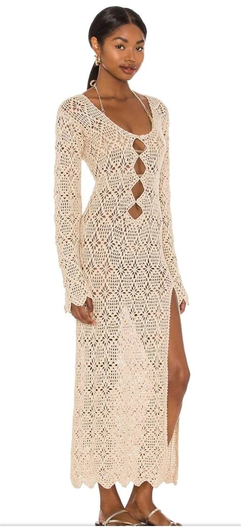 Long White Dress Crochet Long White Beach Dress Wedding Etsy