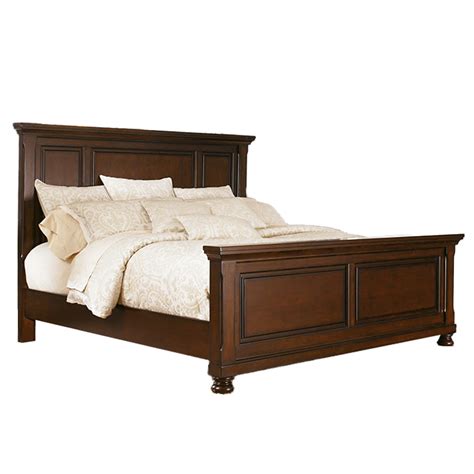 Porter Rustic Brown California King Panel Bed Furniture Warehouse