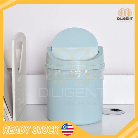 【d142 Ready Stock】 Creative Desktop Trash Can Bin Mini Rubbish Bin With