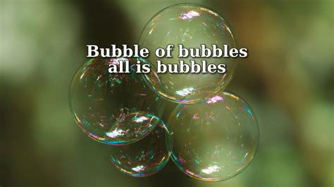 Bubble Of Bubbles All Is Bubbles St Mary Magdalene Enfield