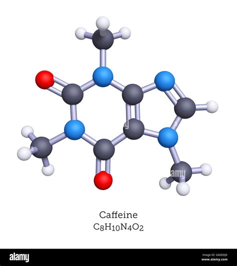 Caffeine Molecule Caffeine Is A Naturally Occurring Alkaloid And A