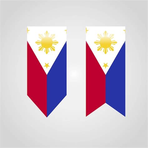 Bandeira Das Filipinas Vetor Design Criativo Vetor Premium