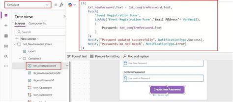 Power Apps Login Page Forgot Password Feature