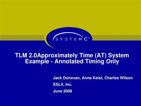 Ppt Tlm 20approximately Time At System Example Annotated Timing