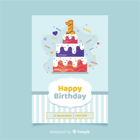 Vectores E Ilustraciones De Feliz Cumpleanos 1 Ano Para Descargar