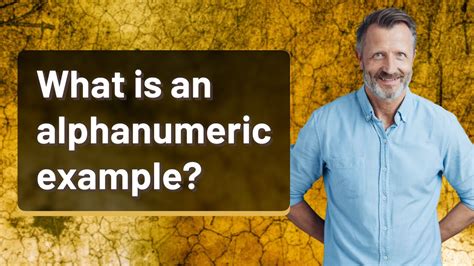 What Is An Alphanumeric Example Youtube