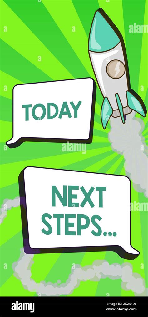 Inspiration Showing Sign Next Steps Word Written On Numper Of Process