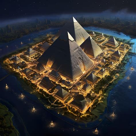 Premium Ai Image The Pyramids Of Giza Egypt Mesmerizing 3d Isometric