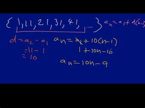 Arithmetic Sequences Finding The Nth Term Of An Explicit Formula VIDEO Educational Research