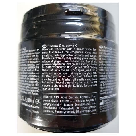 500ml Eros Ultrax Fisting Gel Sex Lube Anal Vaginal Men Women Cream