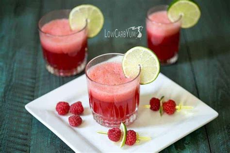 Sparkling Raspberry Limeade Mocktail Low Carb Yum