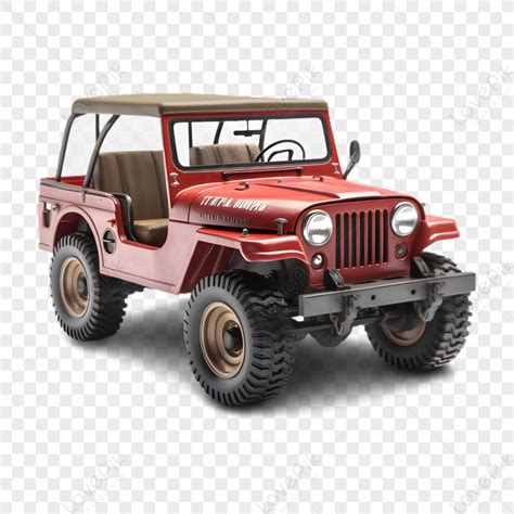 Jeep Red Illustration Car Mode Vehicle Transportation PNG White