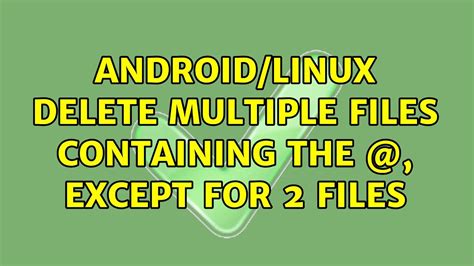 Androidlinux Delete Multiple Files Containing The Except For 2
