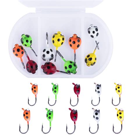 Goture Ice Fishing Jig Set Ice Fishing Lures For Panfish Crappie Sunfish Perch Walleye Pike