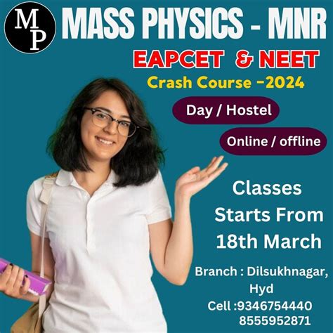 Eapcet And Neet Crash Course 2024 Offlineonline Classses By Massphysics