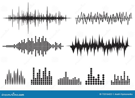 Sound Wave Icon Set Music Soundwave Icons Set Stock Vector Illustration Of Sound Melody